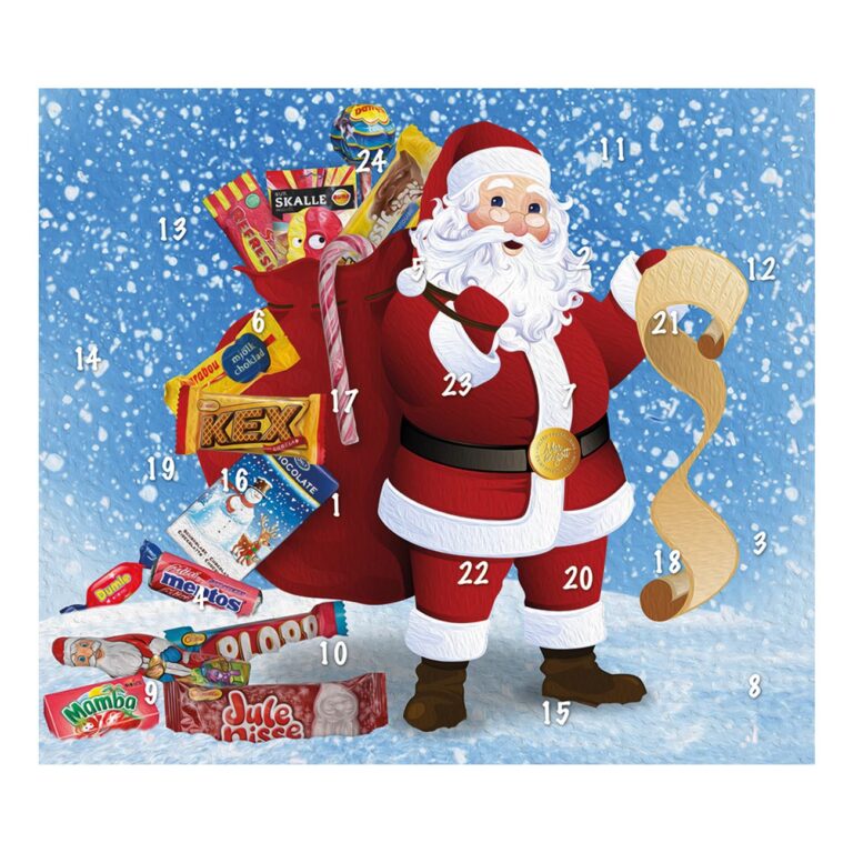 Julekalender med slik 2021 - til børn og voksne - Alletiders Gave